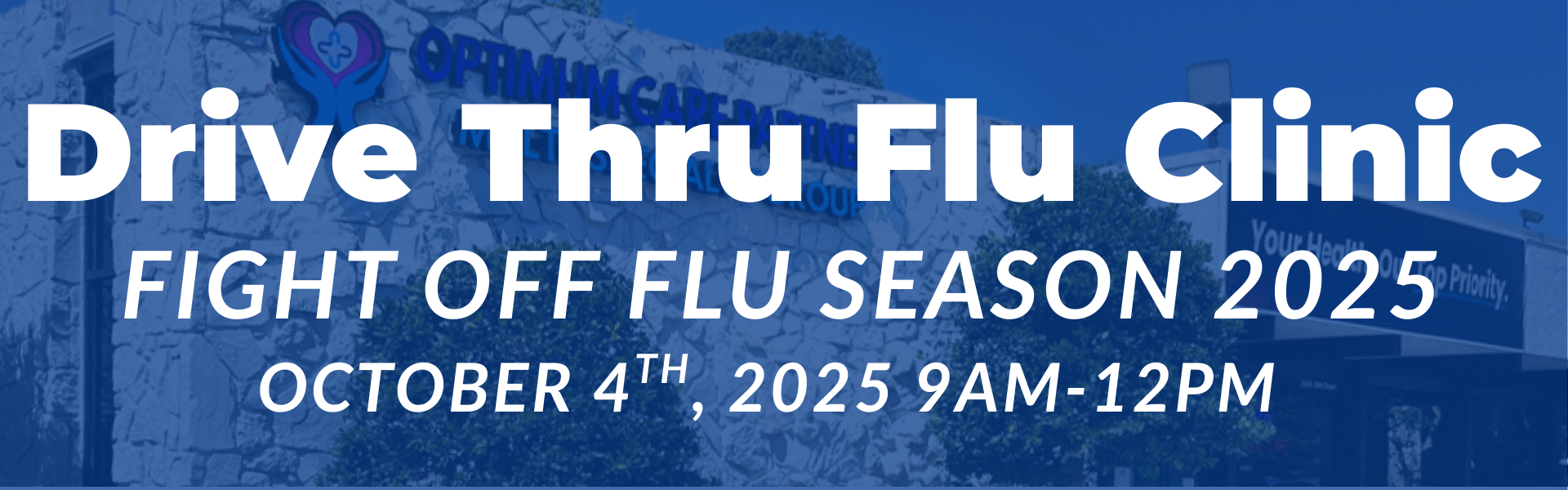 Drive thru flu clinic - Optimum Care Partners